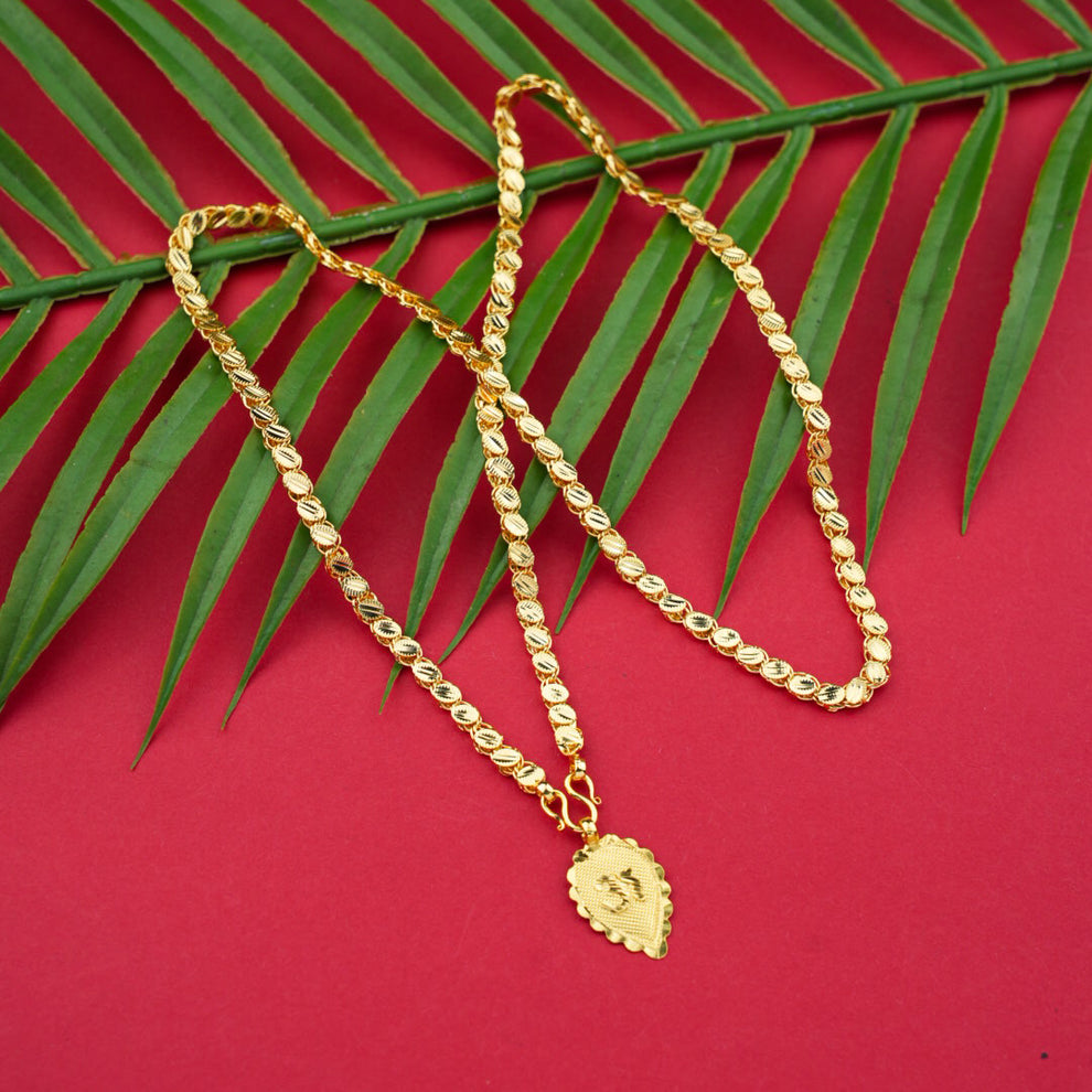 Goldplated Chain With Thali – Queen Galaxy Collections