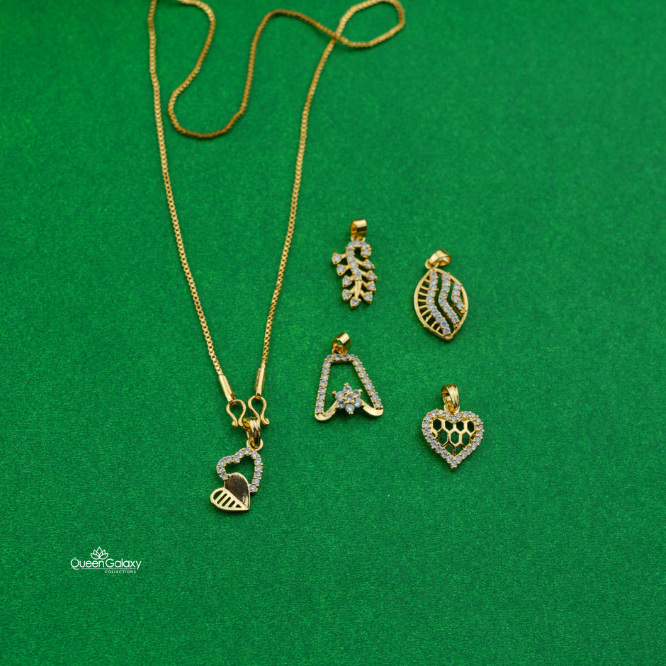 Gold Plated Pendent Jewelry Collections Online India, Kerala – Queen ...